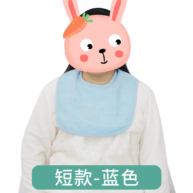 冬天防水男女竹纤维老人口水巾成人吃饭围嘴TPU隔水围兜食饭兜围