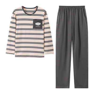 亲子睡衣一家三口装纯棉