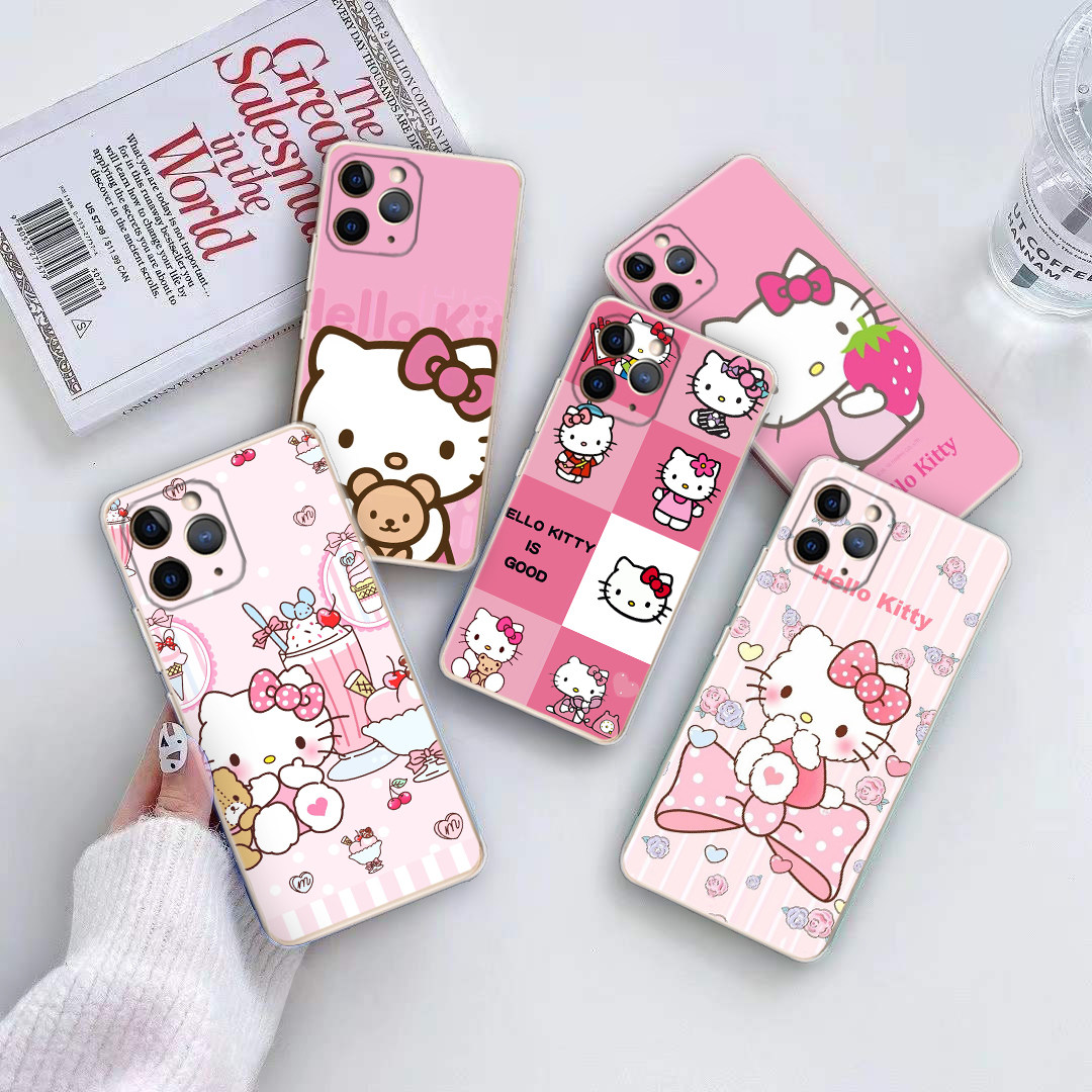适用OPPO/reno5/2z/reno3pro/4se/ace手机壳粉色卡通Hello Kitty_虎窝淘