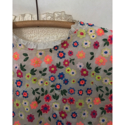 绣花薄绣花柯根莎女无袖绣花