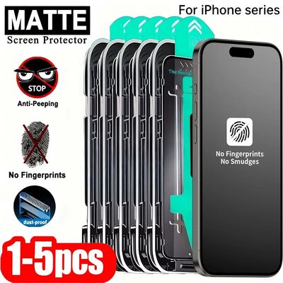 1-5PCS Matte Privacy Tempered Glass Screen Protector For iPh