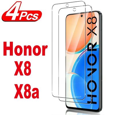 2/4Pcs Screen Protector Glass For Honor X8 X8a Tempered Glas