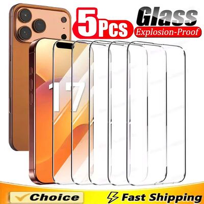 5PCS Screen Protector for IPhone 17 13 11 12 14 15 16 Pro Ma