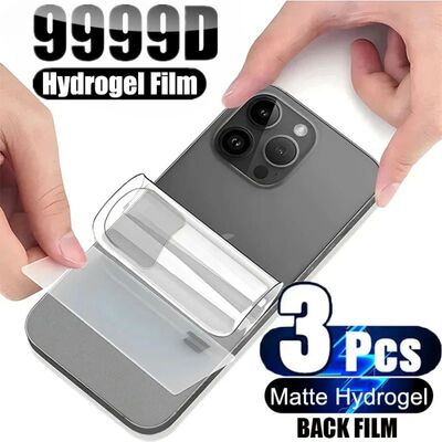 3PCS Back Hydrogel Film For iPhone 15 Pro Max 14Pro 13 Soft