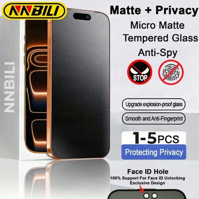 NNBILI 5-1Pcs Privacy Matte Screen Protector For IPhone 16 1