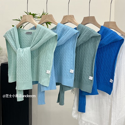 慵懒风针织披肩外搭坎肩春秋季办公室空调房护颈椎夏季搭肩围巾女