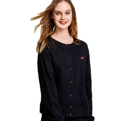 HAVVA慵懒风针织长袖开衫外套落肩宽松女士上衣2026春季W1-3241