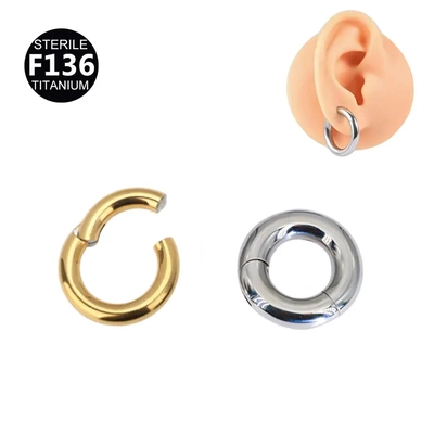 F136钛合金2.5-5mm粗8-19mm大尺寸鼻环PA环男女生殖器官穿刺饰品