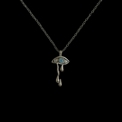 古着vintage复古恶魔眼项链女