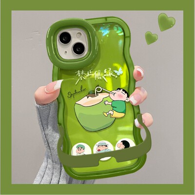 双支架禁止焦虑小新适用手机壳