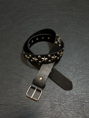 小心袖口 Opium原创复古铆钉朋克做旧腰带小众y2k男女重工皮带