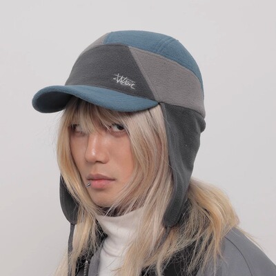 冬季日系复古拼色护耳保暖雷锋帽