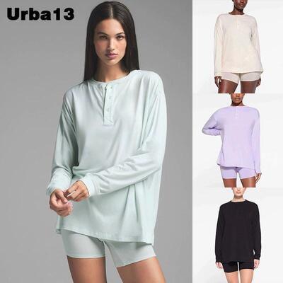 Urba13买手店正品现货Skims长袖boyfriend休闲系扣亨利打底衫t恤