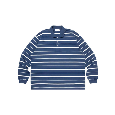 Cootie Moss Stitch Border LS Polo 日产 廓形条纹POLO衫