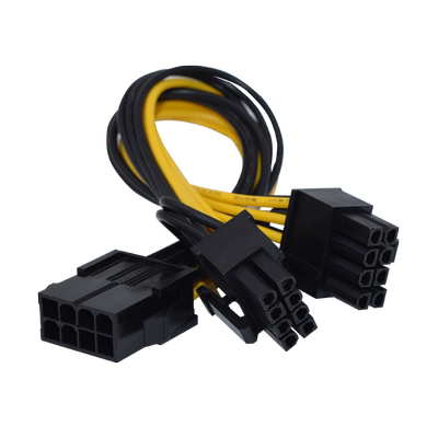 粤信 8PIN转双8P显卡供电线 双8针显卡电源延长线8p转双6+2PIN线