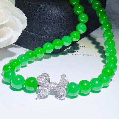 18k金翡翠珠链扣头珍珠项链搭扣