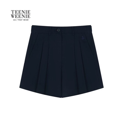Teenie Weenie小熊女士休闲简约梭织短裤(HALFPANTS)TTTH2624CVE