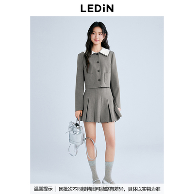 乐町夏季短款翻领修身西装C1BAF2102