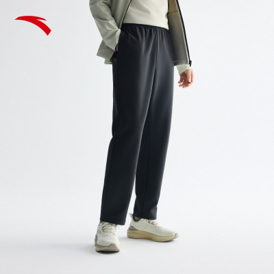 安踏大师腰型动裤丨舒乐梭织运动长裤男士直筒裤子152617502S