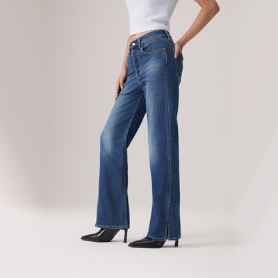 Levi's李维斯冬暖系列25秋冬女士RIBCAGE  STRAIGHT 直筒牛仔裤72693-02