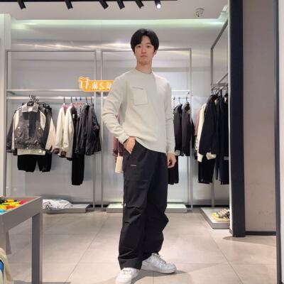 太平鸟男士简约时尚休闲长裤B2GBE4286