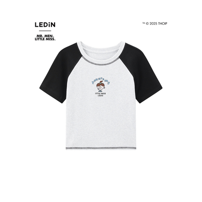 乐町×奇先生妙小姐联名合作系列女士插肩袖短袖T恤C2CNF2122