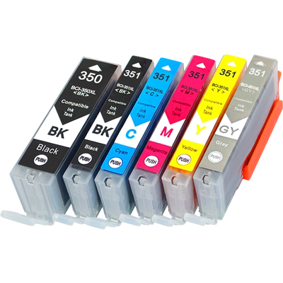 MAG适用 佳能BCI-350 BCI-351墨盒MG5430 MG5530 MG5630 MG6330打印机墨盒MG6530 MG6730 MG7130彩色油墨水盒