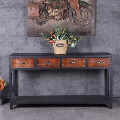 美式工业风储物柜复古抽屉式收纳柜子卧室客厅多功能置物柜装饰柜