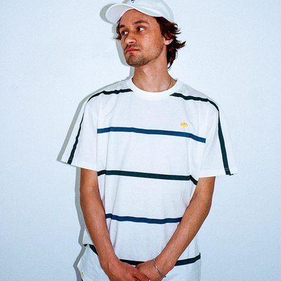 【法国】HELAS 25 SUTRAIT TEE 双色条纹拼接短袖T恤