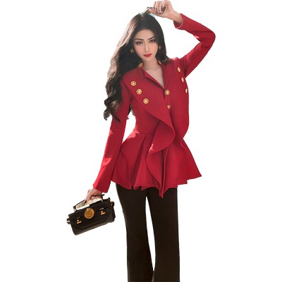 气质干练西装纽扣职业装