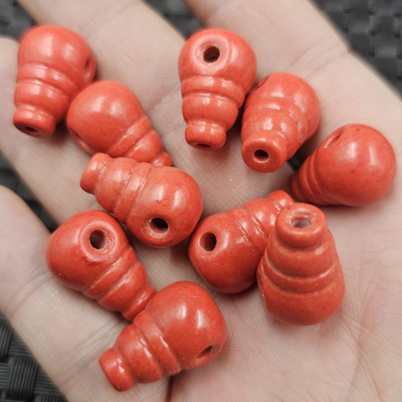 仿红松石一体三通仿玉石散珠diy手链项链佛珠饰品配件三通手工珠