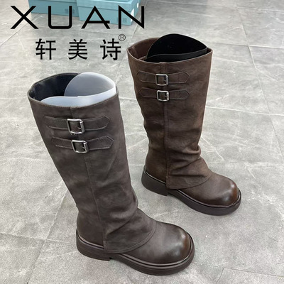 552M20162轩美诗高靴推荐高筒靴骑士靴女百搭显瘦舒适时尚长筒靴