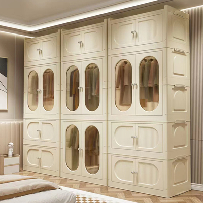 儿童简易衣柜家用卧室免安装折叠衣橱无甲醛宝宝储物柜子出租房用