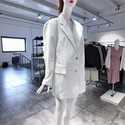 M-L穿 WALTER BAKER 简约百搭翻领白色女装长袖通勤外套 766