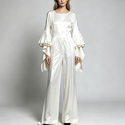 M-L穿 AMANDA WAKELEY 珍珠白廓形连体衣 1770