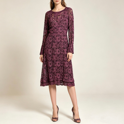 M-L穿 SONIA BY SONIA RYKIEL 蕾丝花连衣裙 775