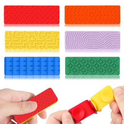 跨境Sensory Fidget Toys Kids 可弯曲手指解压条自闭症感觉玩具