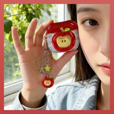 ins风红色苹果适用airpodspro2保护套耳机壳新款三代airpods4二代充电仓pro3耳机盒无线软壳ipod蓝牙耳机外壳