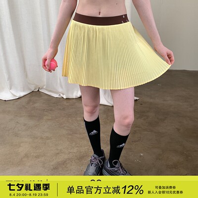 防走光褶皱A字运动短裙女