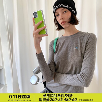 天丝羊毛混纺亲肤微暖的修身长袖