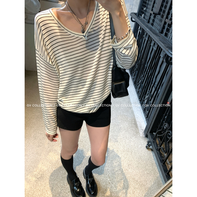 V领防晒松弛微透上衣T恤