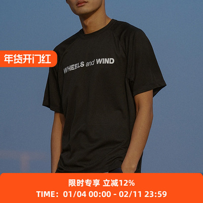 WHEELSandWIND运动短袖圆领T恤