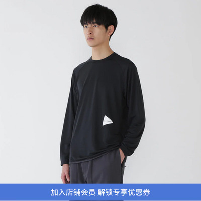 and wander dry jersey raglan LS T专业运动杀菌防臭长袖圆领T恤
