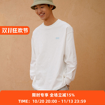 PRIMEE长袖圆领纯色T恤