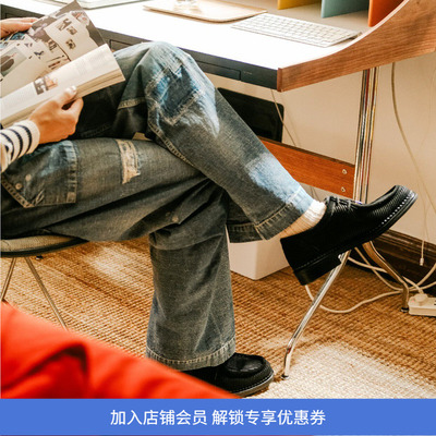 SHOESILO灯芯绒压纹德比鞋