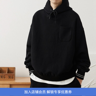 KRIME廓形重磅套头帽衫