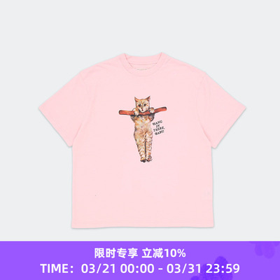 Story mfg GRATEFUL TEE SS 男女中性款英伦风小猫圆领短袖T恤