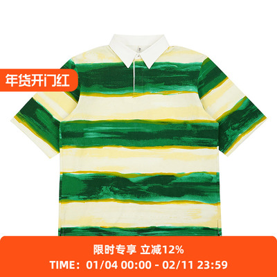 KHOKI油画印花短袖POLO衫