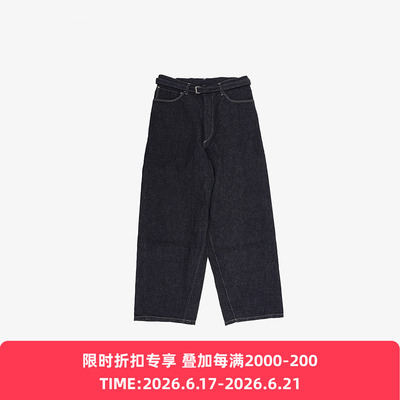 blurhms 12.9oz Denim Bias Belted Pants 立体剪裁牛仔裤
