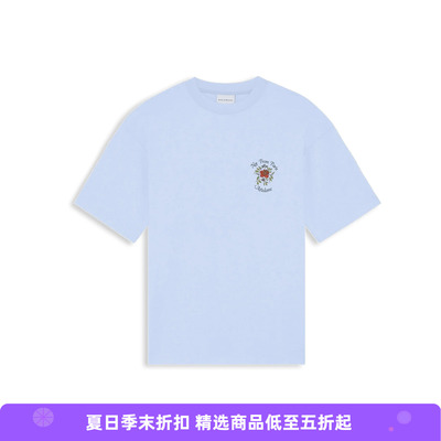 Drole De Monsieur T-Shirt Slogan Rose 法式标语印花短袖T恤